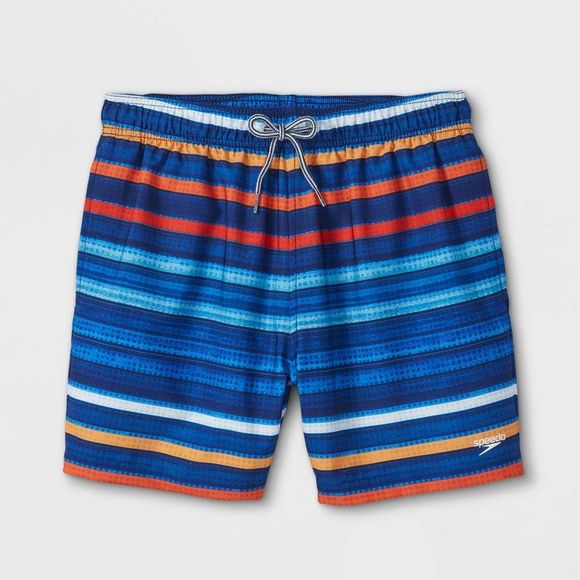 Speedo | Swim | Speedo Mens 55 Volley Peacoat Cliff Stripe Swim Trunk ...